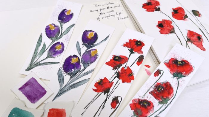 Library of Watercolor Bookmark Tutorials | Diane Antone Studio
