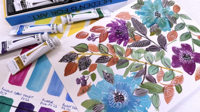 Unboxing the Meeden Artists Watercolor set of 24 colors | Diane Antone ...