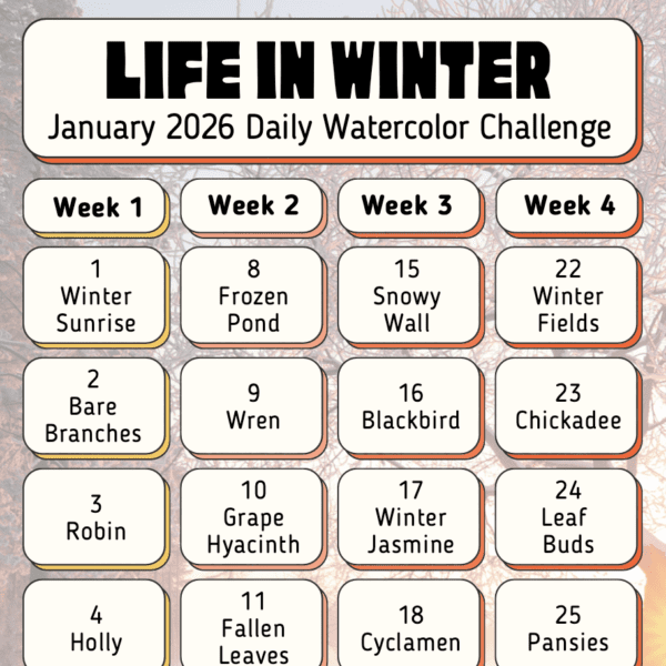 "Life in Winter" Prompt Sheet | Diane Antone Studio